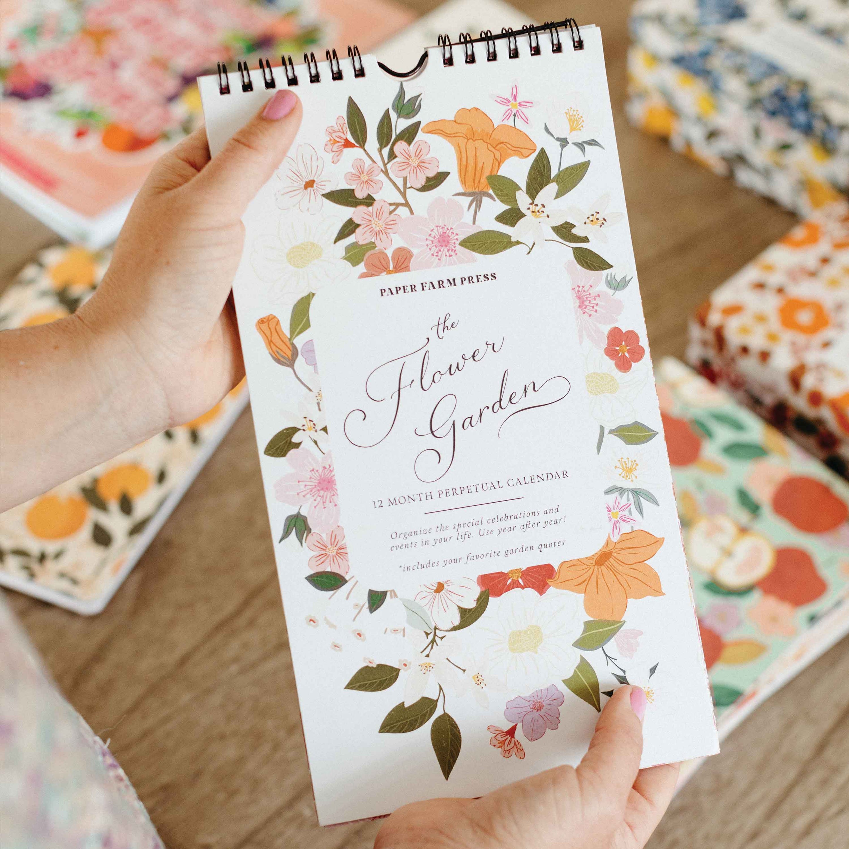 The Flower Garden 12-Month Perpetual Calendar – Timberbloom
