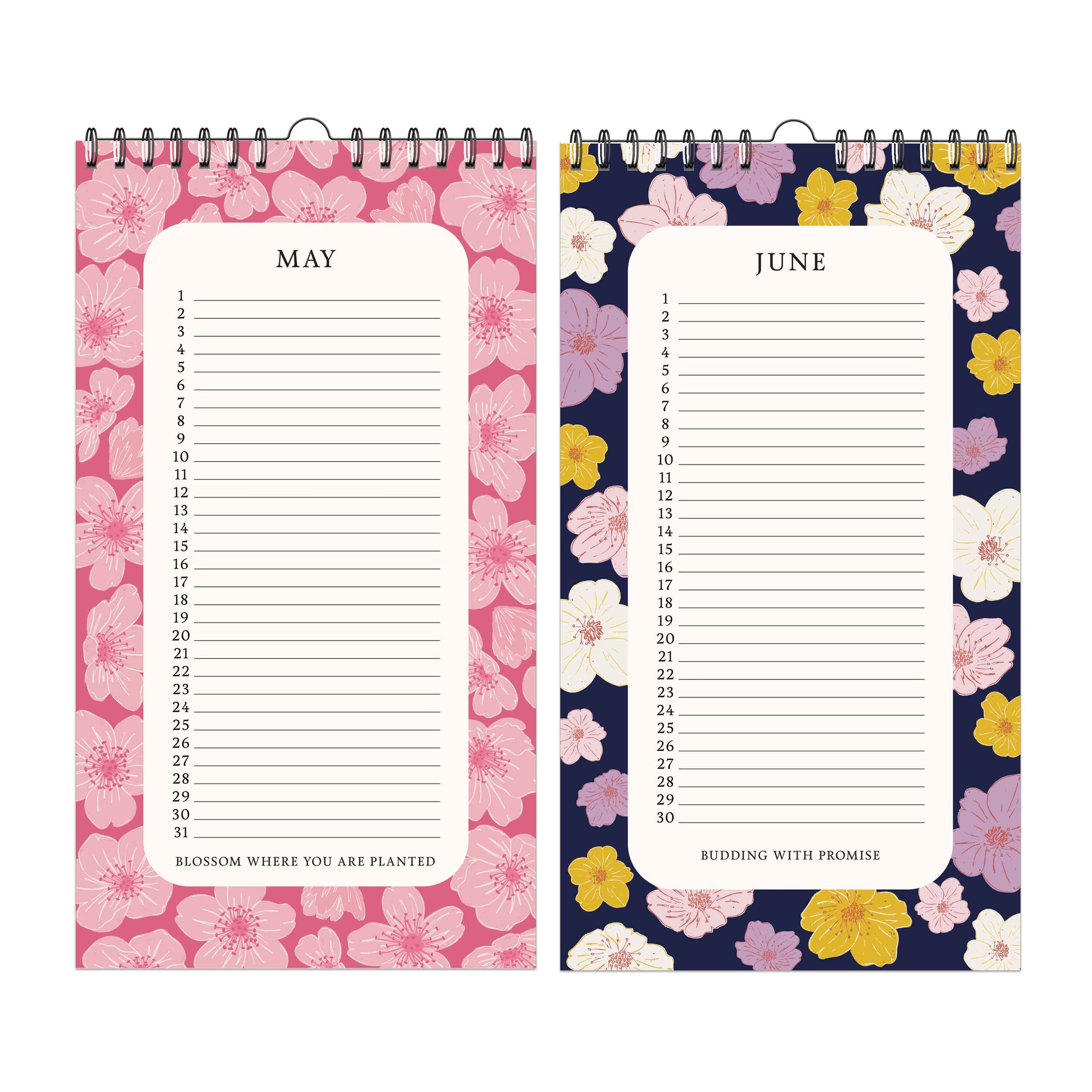 The Flower Garden 12-Month Perpetual Calendar – Timberbloom